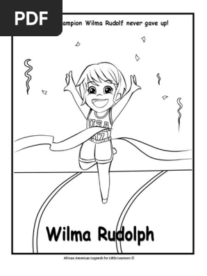 Wilma Rudolph Coloring Pages For Pre K