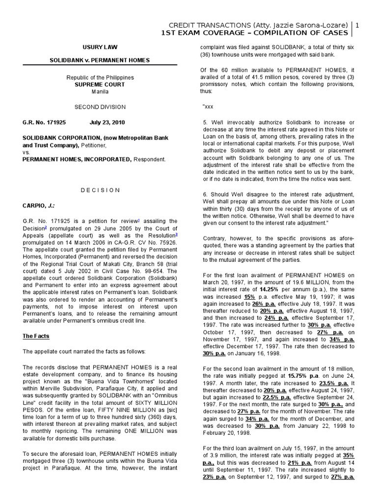 Cred Trans 3 | PDF | Interest | Loans