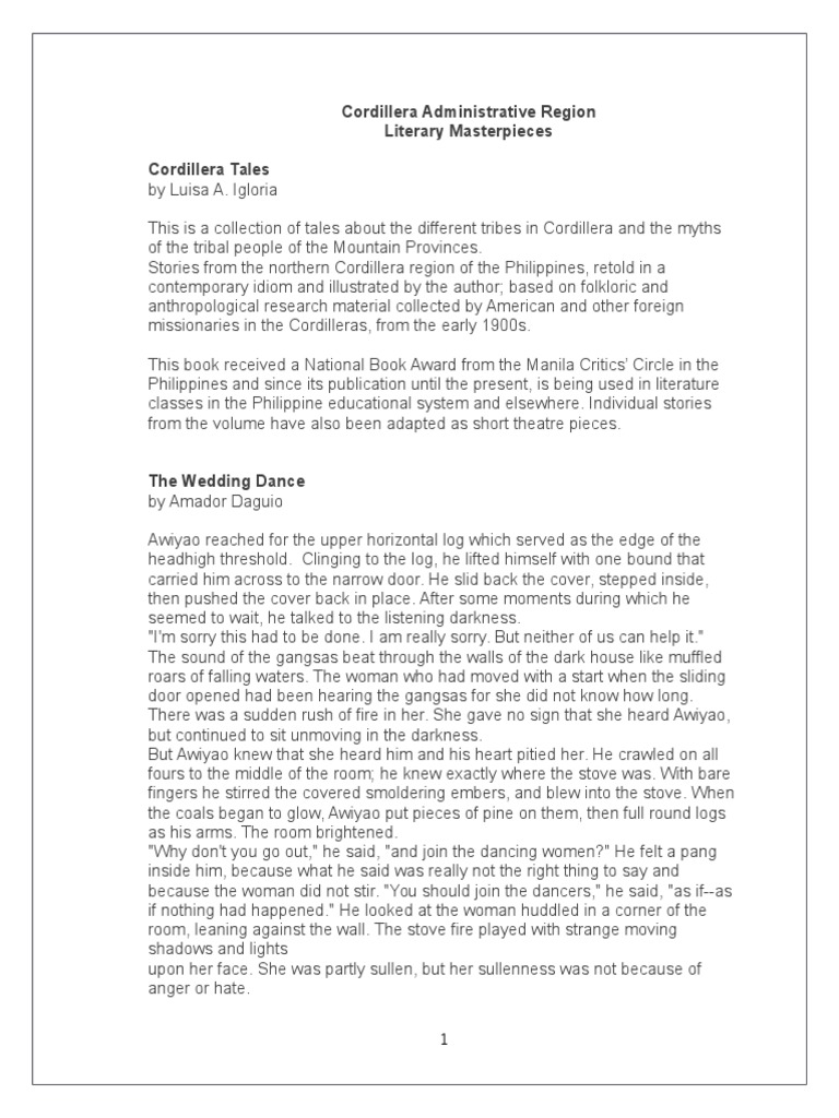 Cordillera Tales: Myths and Stories | PDF | Narration