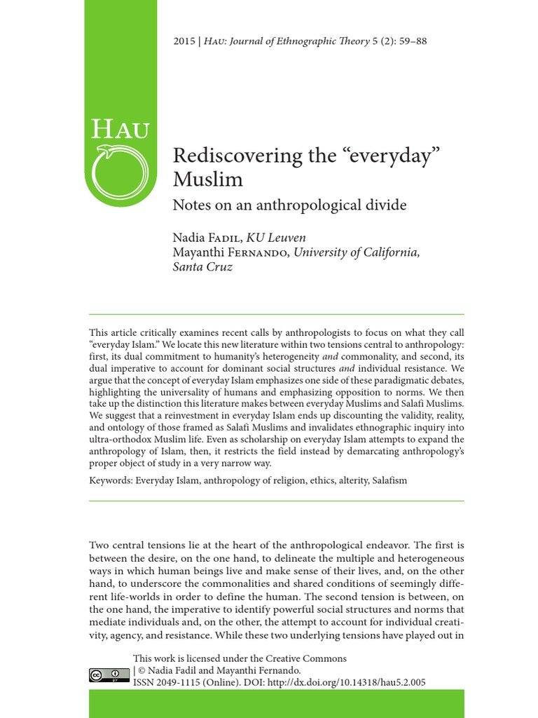 Mayanthi Fernando, Nadia Fadil - Rediscovering The "Everyday" Muslim ...