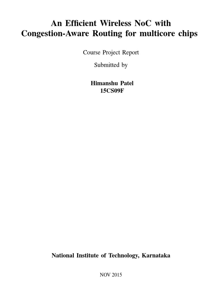An Efficient Wireless Noc With Congestion-Aware Routing For Multicore Chips | PDF | Central ...