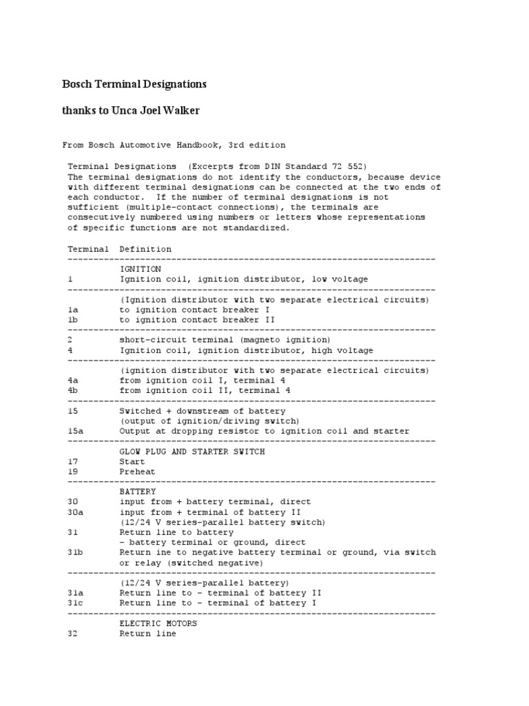 DIN 72552 Auto Elektronika | PDF | Ignition System | Relay