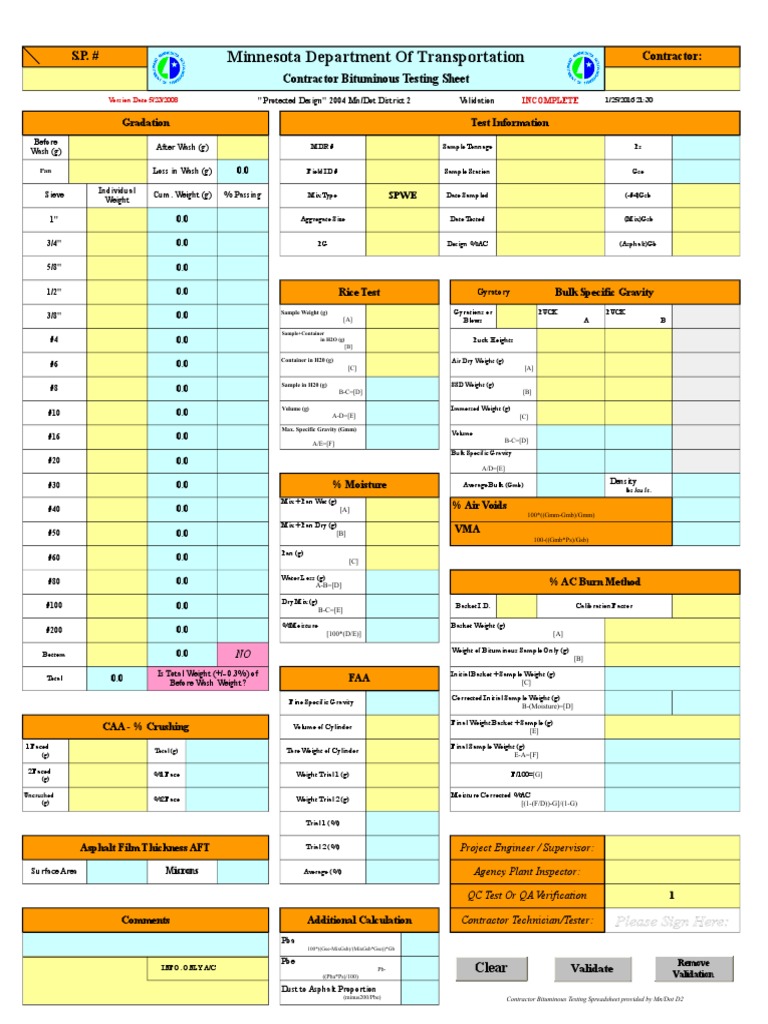 Minnesota Department of Transportation: S.P. # Contractor: Contractor ...