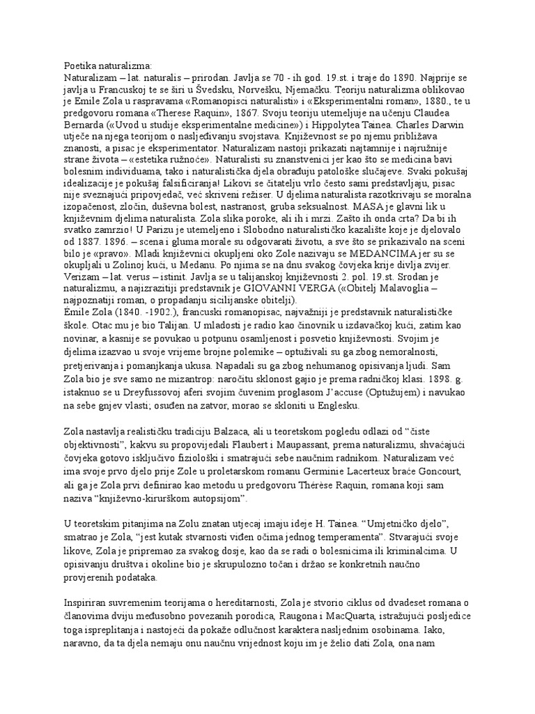 Poetika Naturalizma | PDF