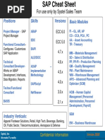 SAP TCode Cheat Sheet Includes a large list of the most common SAP ...