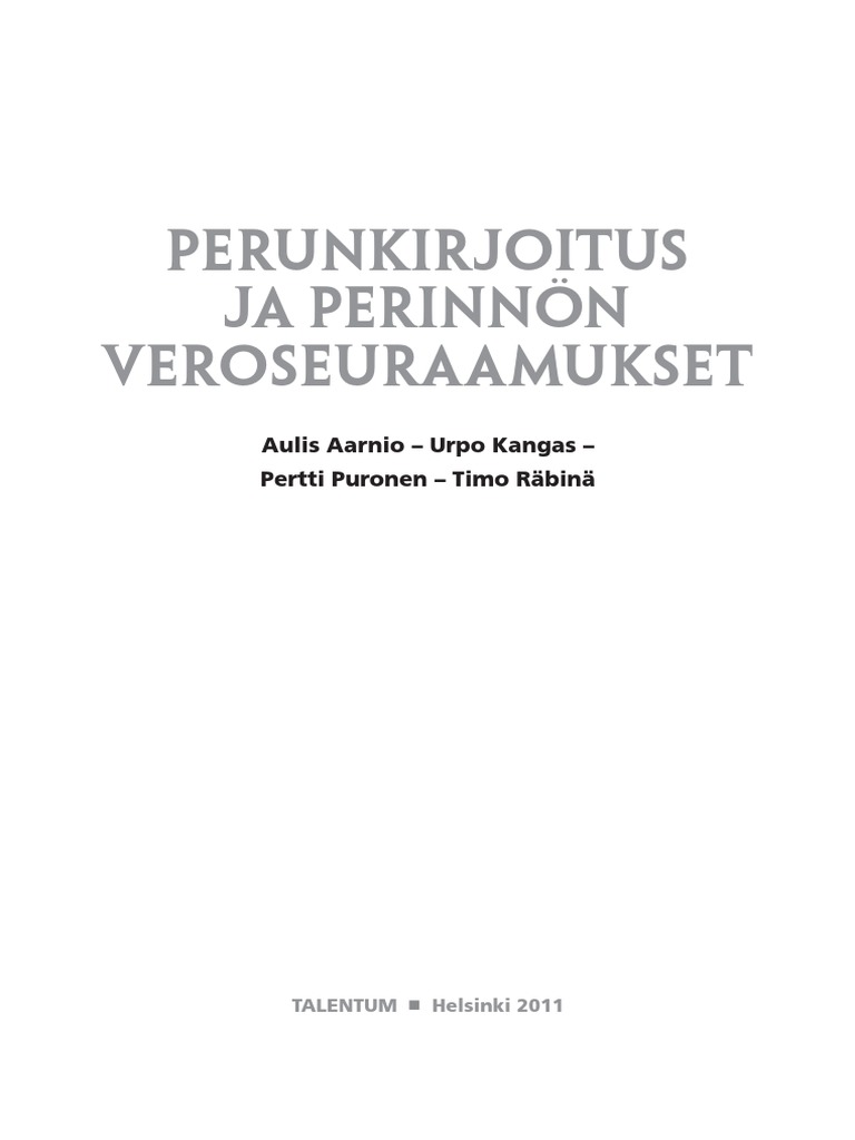 Perunkirjoitus | PDF