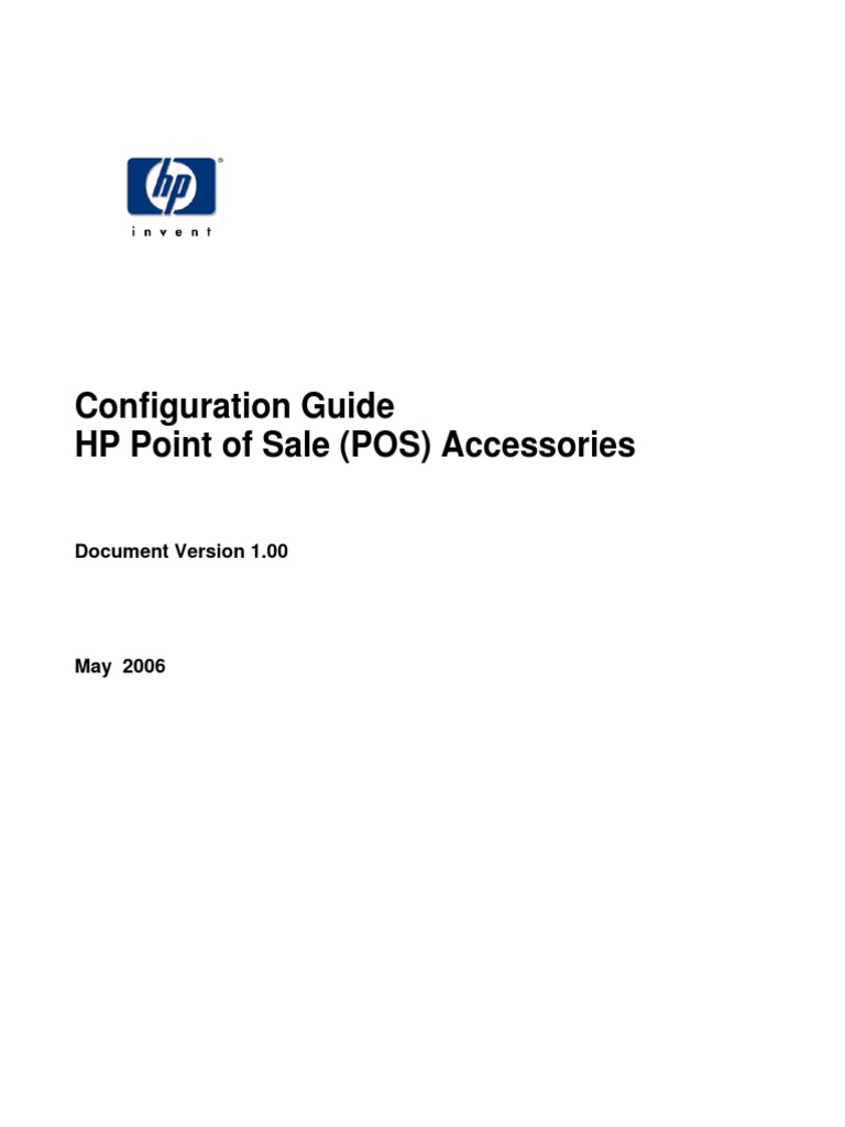 HP POS Configuration Guide | PDF | Device Driver | Microsoft Windows