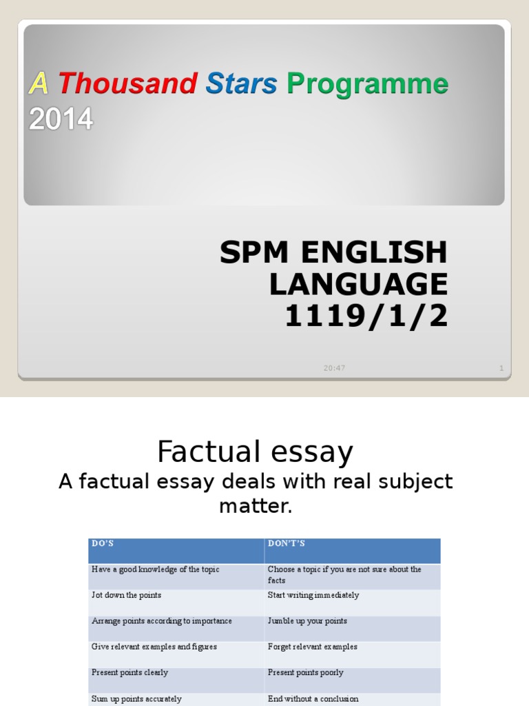 Factual Essay Writing Guide | PDF | Career & Growth | Social Science