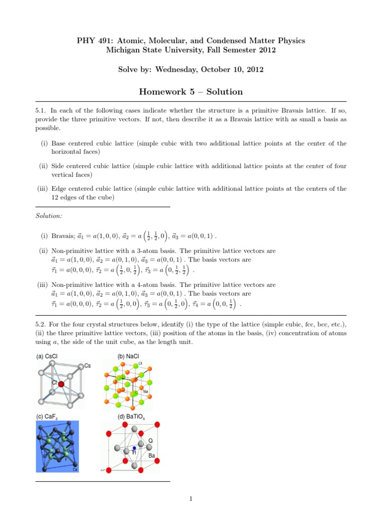 Bai Tap | PDF | Crystal Structure | Crystalline Solids