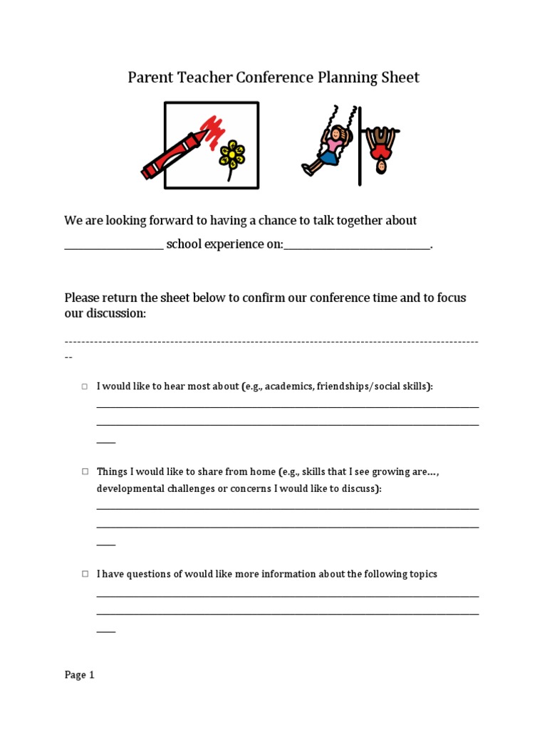 Parent-Teacher Conference Planning | PDF