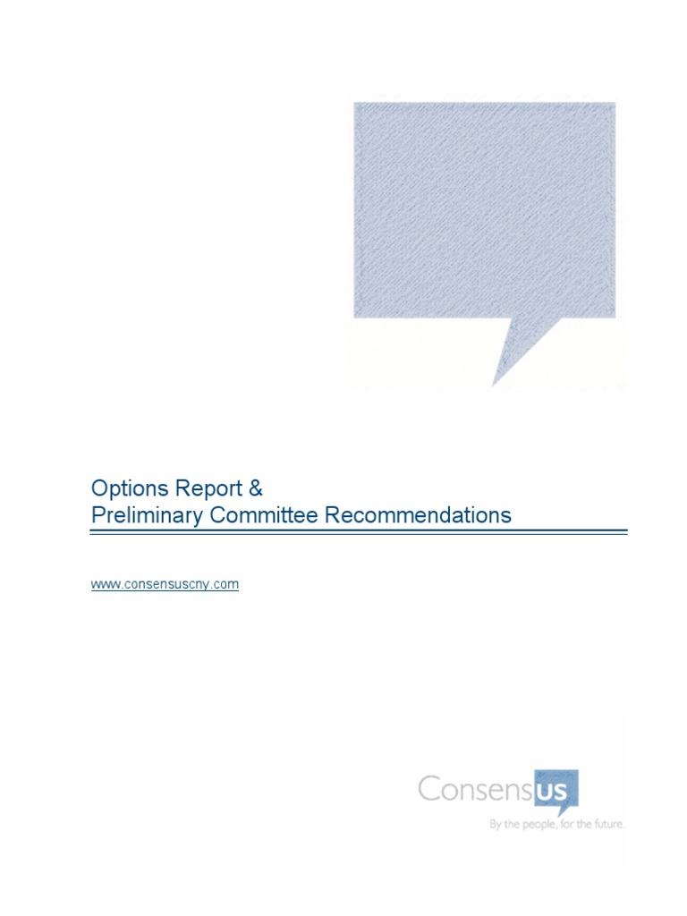 Consensus Options Report | PDF | Water Resources | Infrastructure