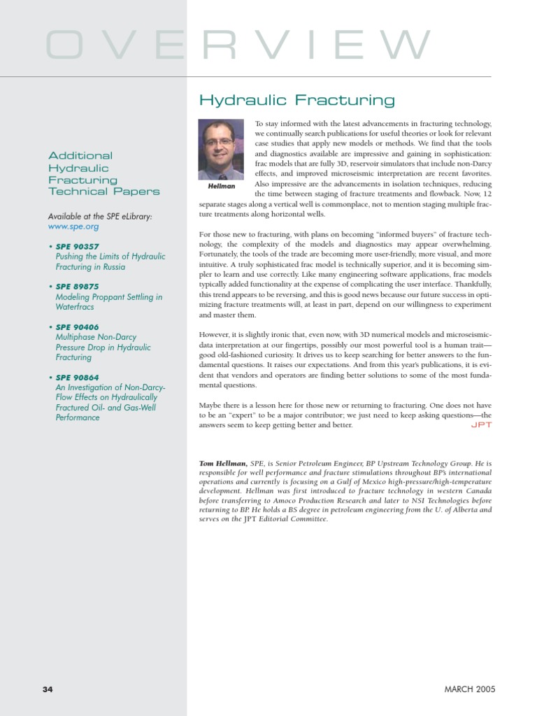 Overview Hydraulic Fracturing | PDF | Hydraulic Fracturing | Science ...