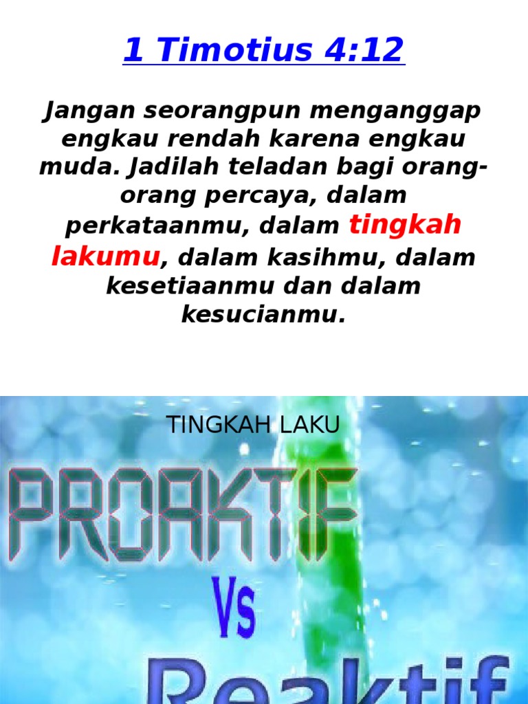 Khotbah 1 Timotius 4 | PDF | Pengembangan Diri