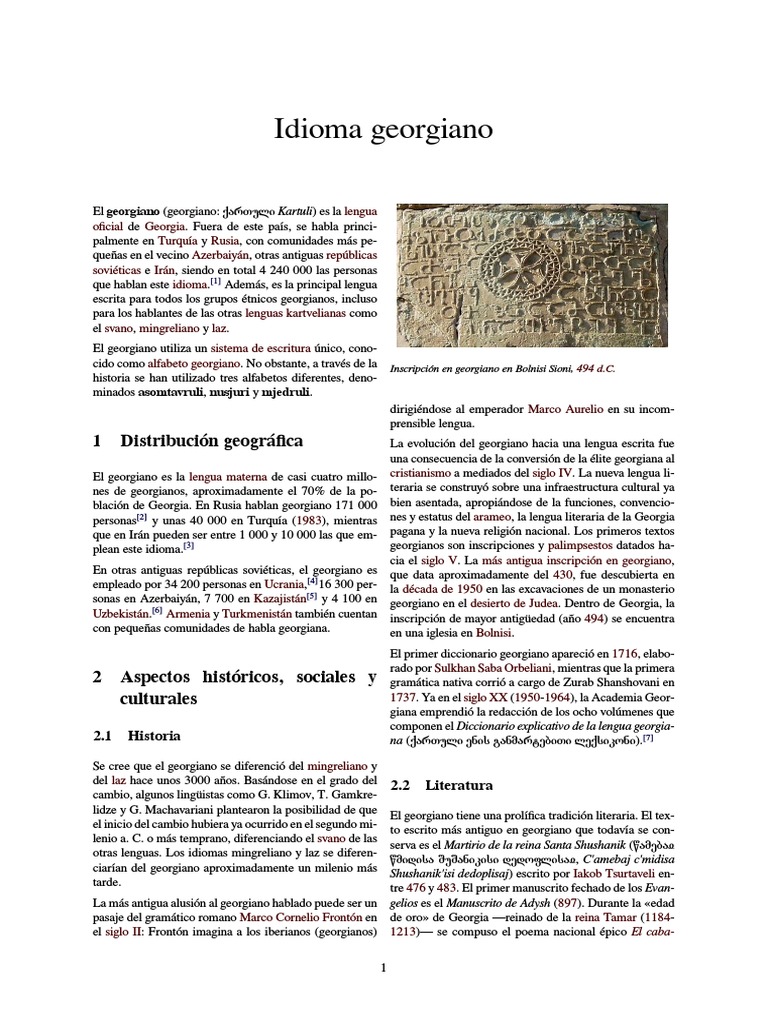 Idioma Georgiano | PDF | Verbo | Relaciones sintácticas