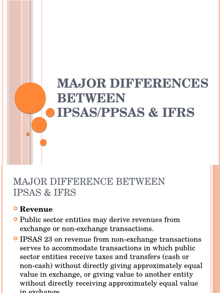 Major Differences Between Ipsas & Ifrs | PDF | International Financial ...