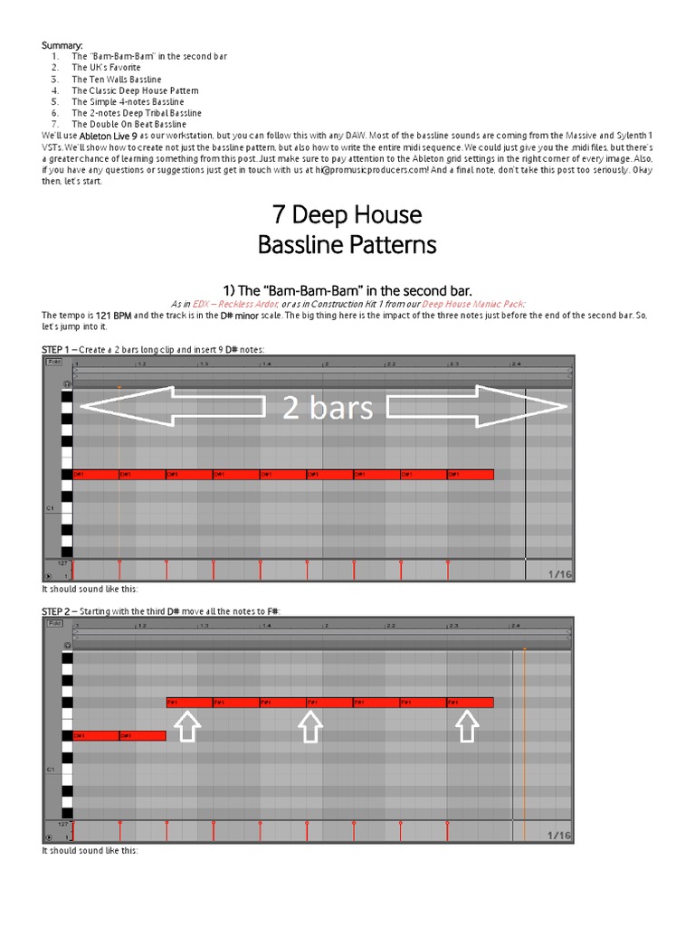 Deep House Patterns | PDF | Tempo | Scale (Music)