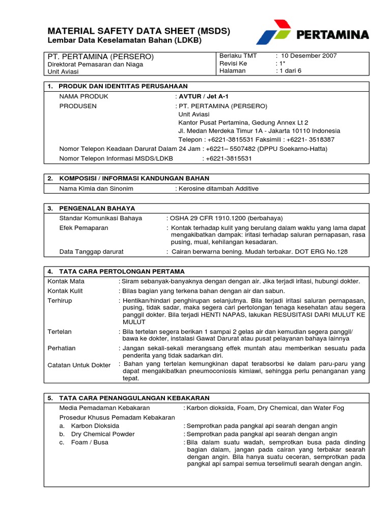 MSDS Bensin Premix | PDF