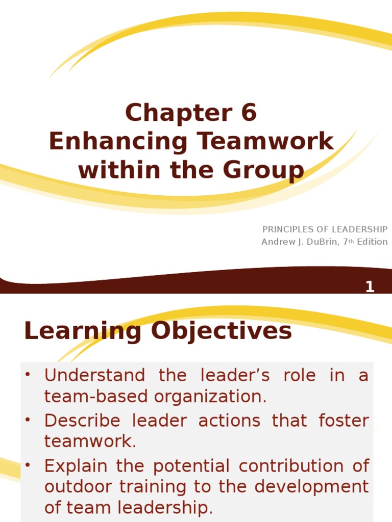 Enhancing Teamwork | PDF | Leadership | Applied Psychology