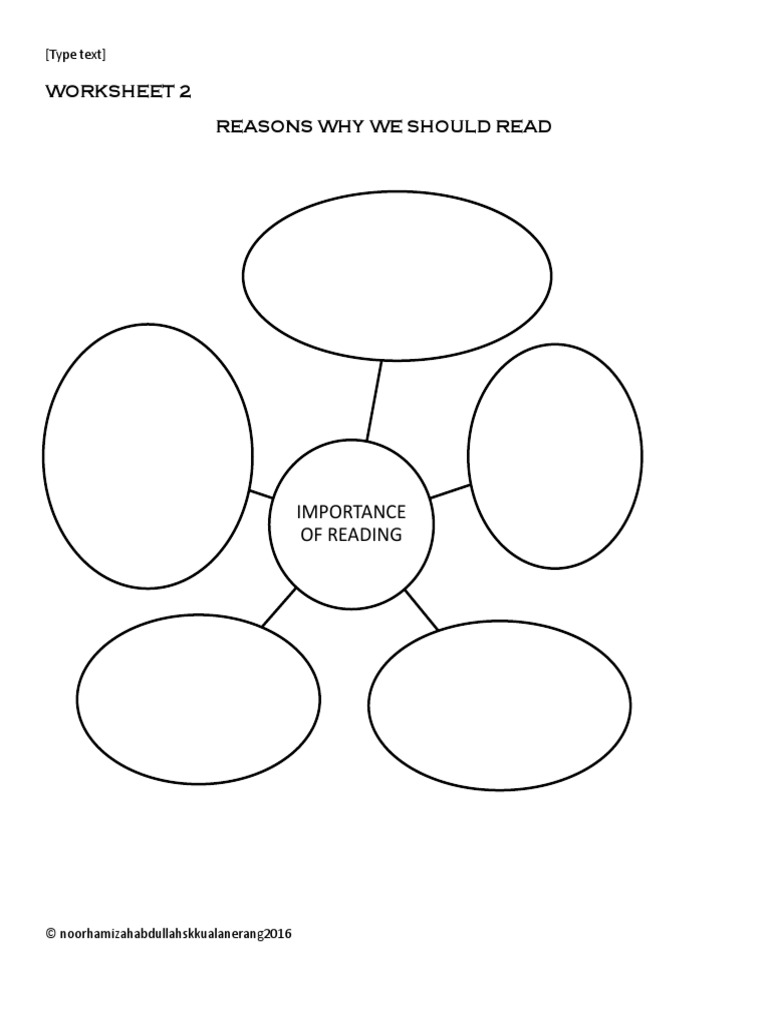 Reasons We Should Read Worksheet | PDF