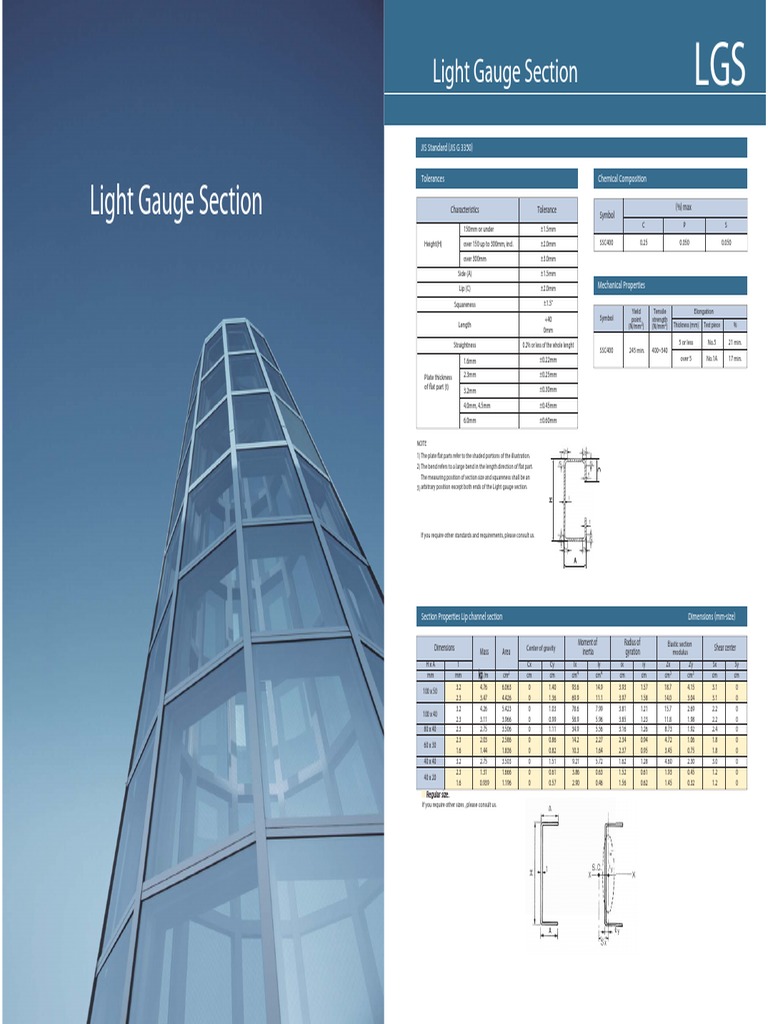 Light Gauge | PDF | Solid Mechanics | Engineering