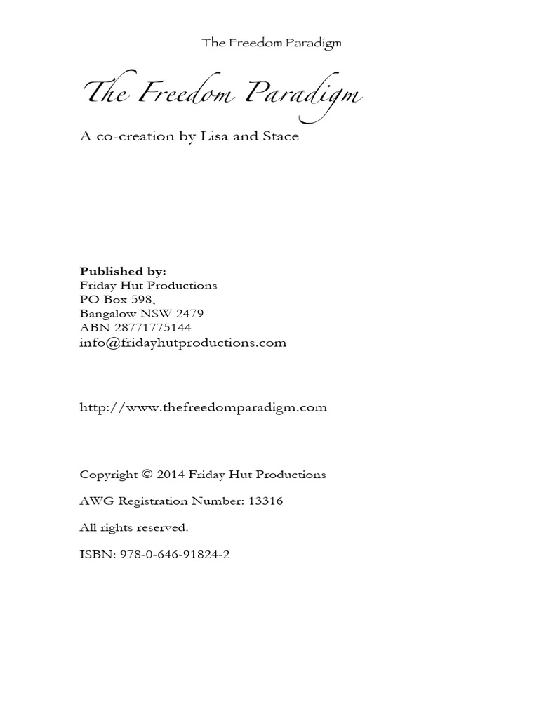 The Freedom Paradigm Chapter 1 | PDF | Emotions | Experience