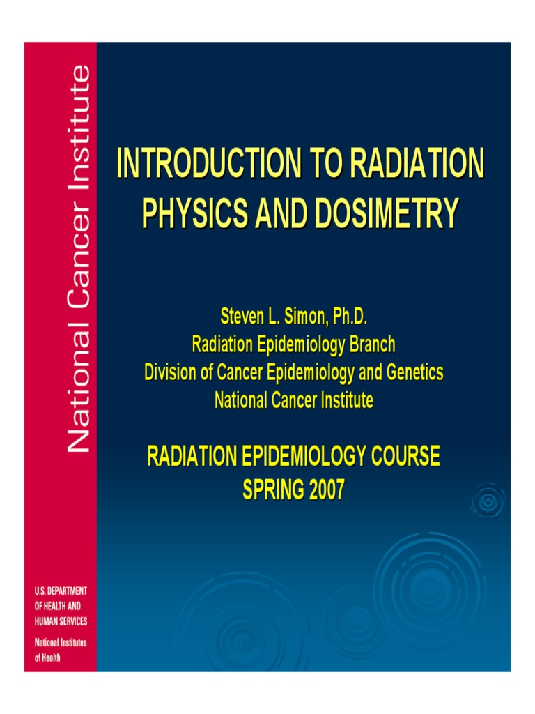 Introduction To Radiation Physics and Dosimetry | PDF | Radioactive ...