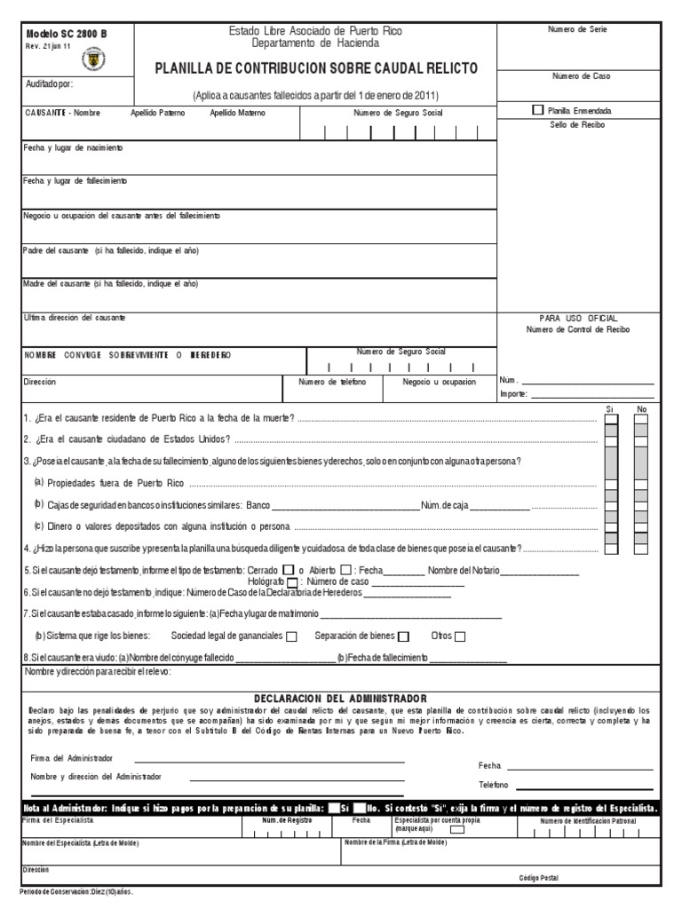 SC 2800 B | PDF | Puerto Rico | Corporaciones