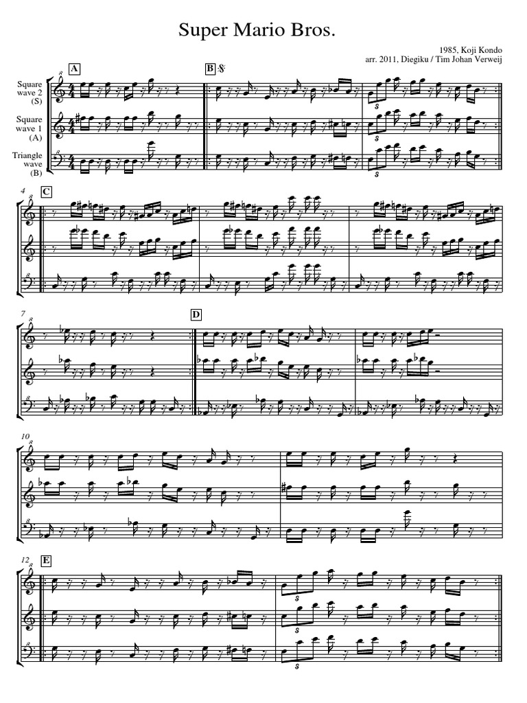 Super Mario Bros. Theme Sheet Music | PDF