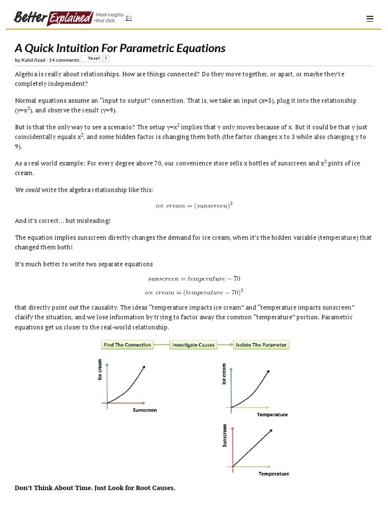 Parametric Equations - BetterExplained | PDF | Electrical Resistivity ...