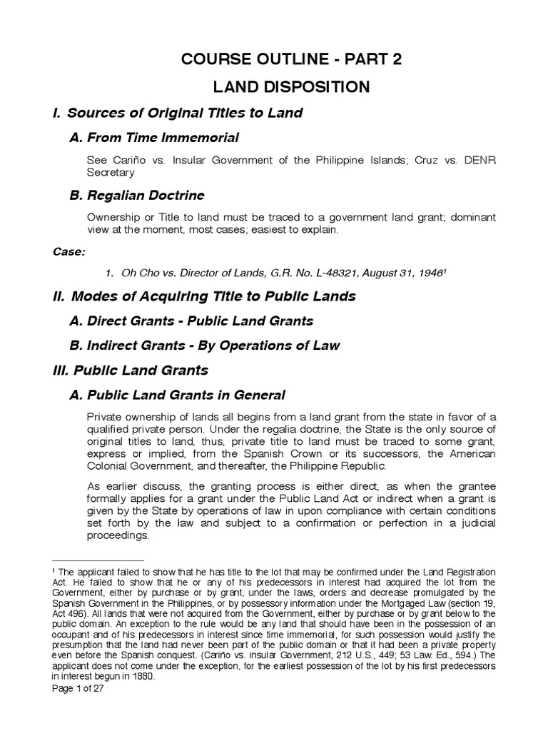 Land Disposition and Title Acquisition | PDF | Patent Application | Lease