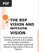 Mission and Vision of The BSP | PDF | Economies | Banks