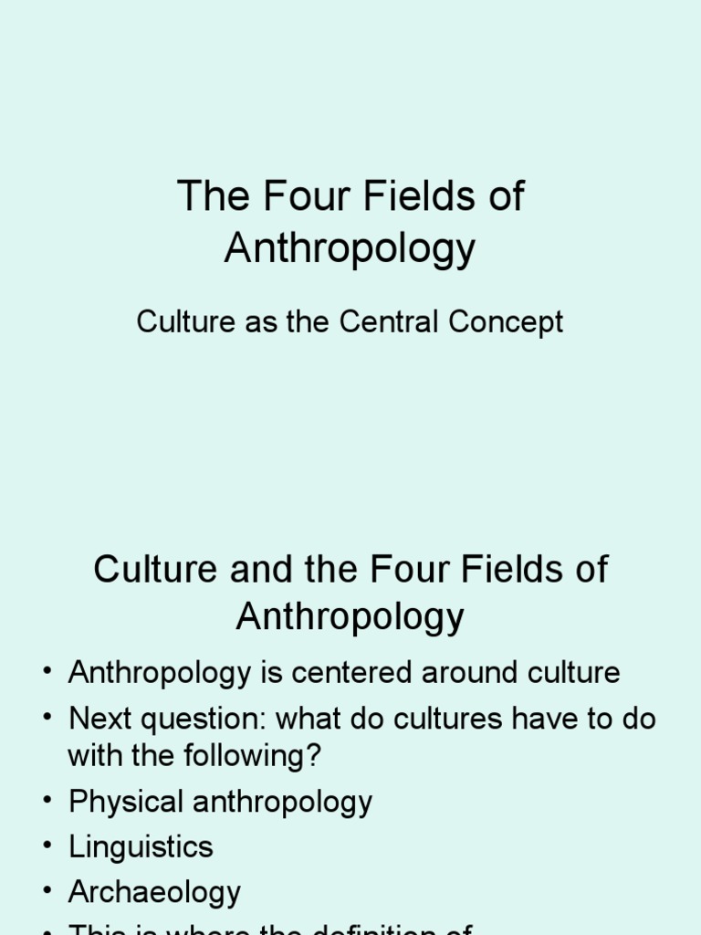 Four Fields in Anthropology | Anthropology | Holism