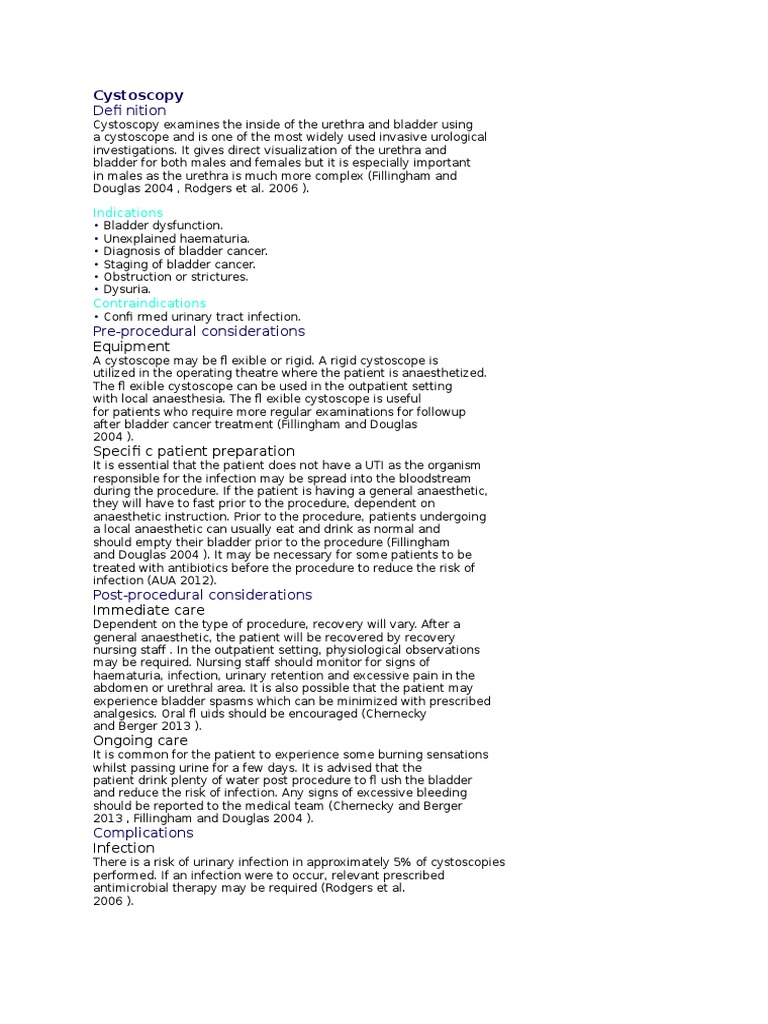 Cystoscopy | Surgical Specialties | Urology
