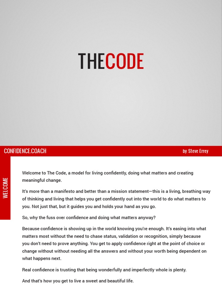 The Code | Download Free PDF | Self Esteem | Psychology