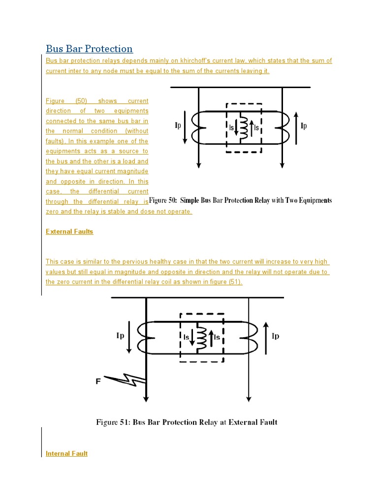 Bus Bar Protection: External Faults | Download Free PDF | Relay ...