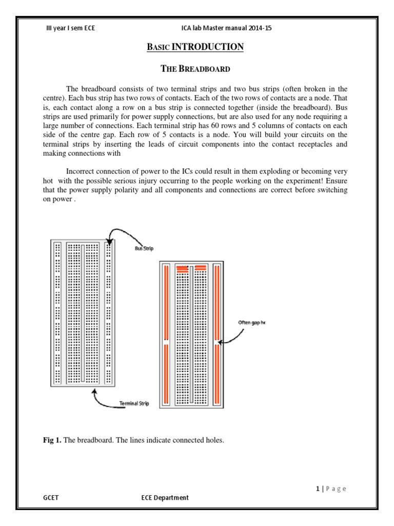 ICA Lab Manual PDF | Download Free PDF | Operational Amplifier | Amplifier