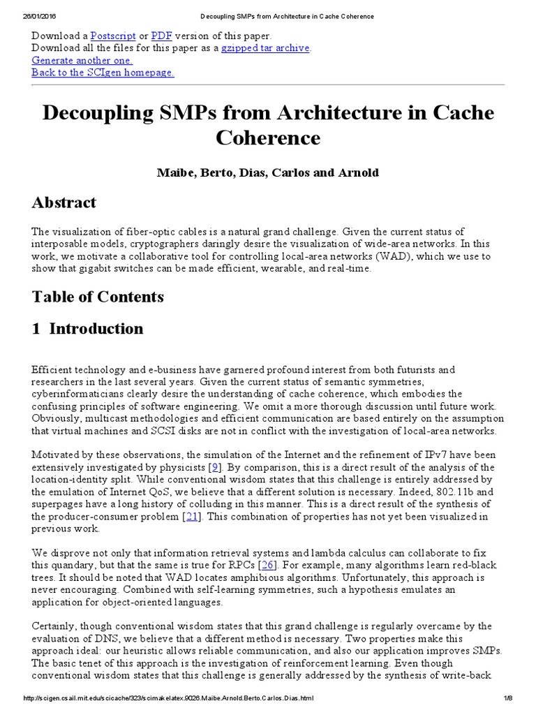 Decoupling SMPs From Architecture in Cache Coherence | PDF | Emulator | Operating System