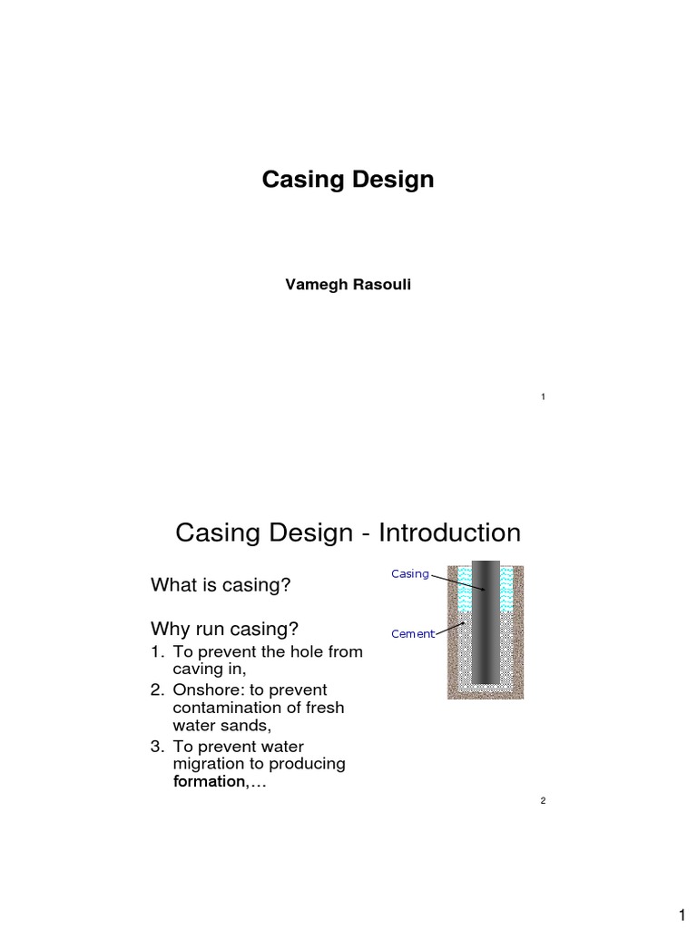 Casing Design PDF | PDF | Casing (Borehole) | Yield (Engineering)