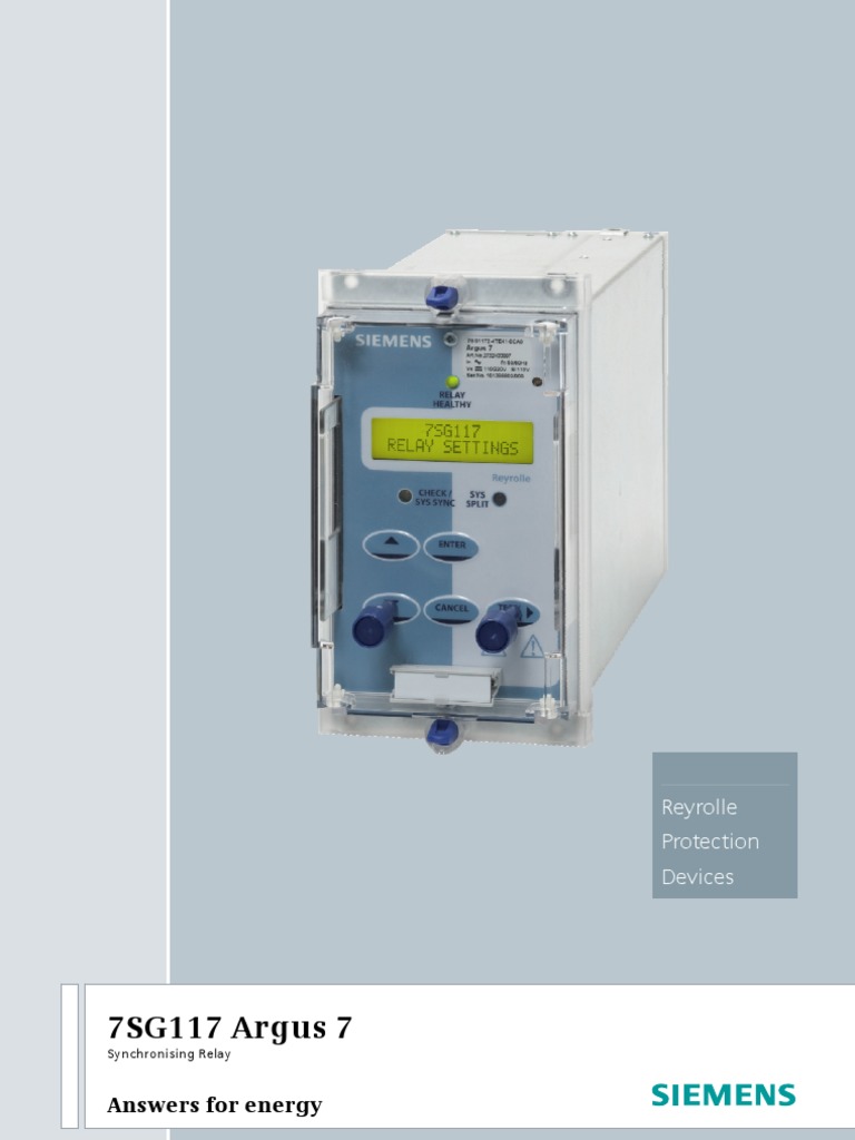 7SG117 Argus 7 Catalogue Sheet | PDF | Mains Electricity | Relay