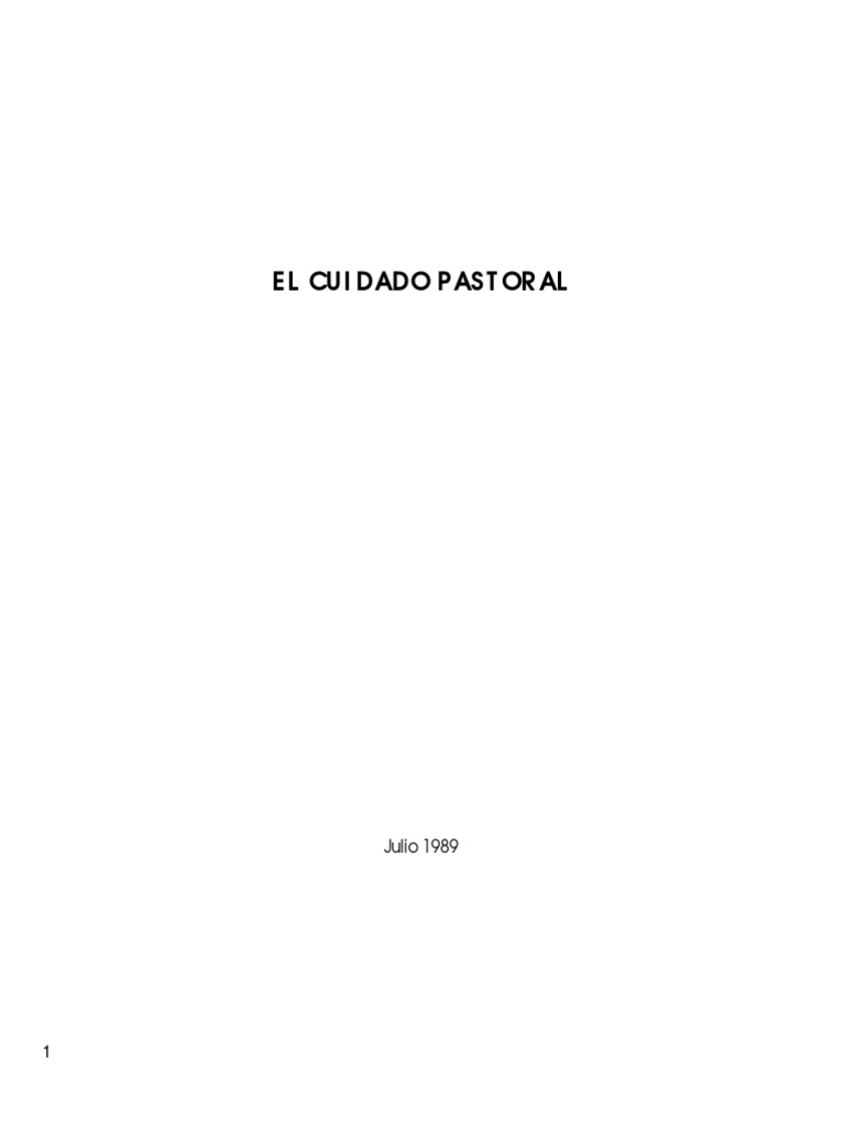 Cuidado Pastoral en la Iglesia | PDF | espíritu Santo | Amor