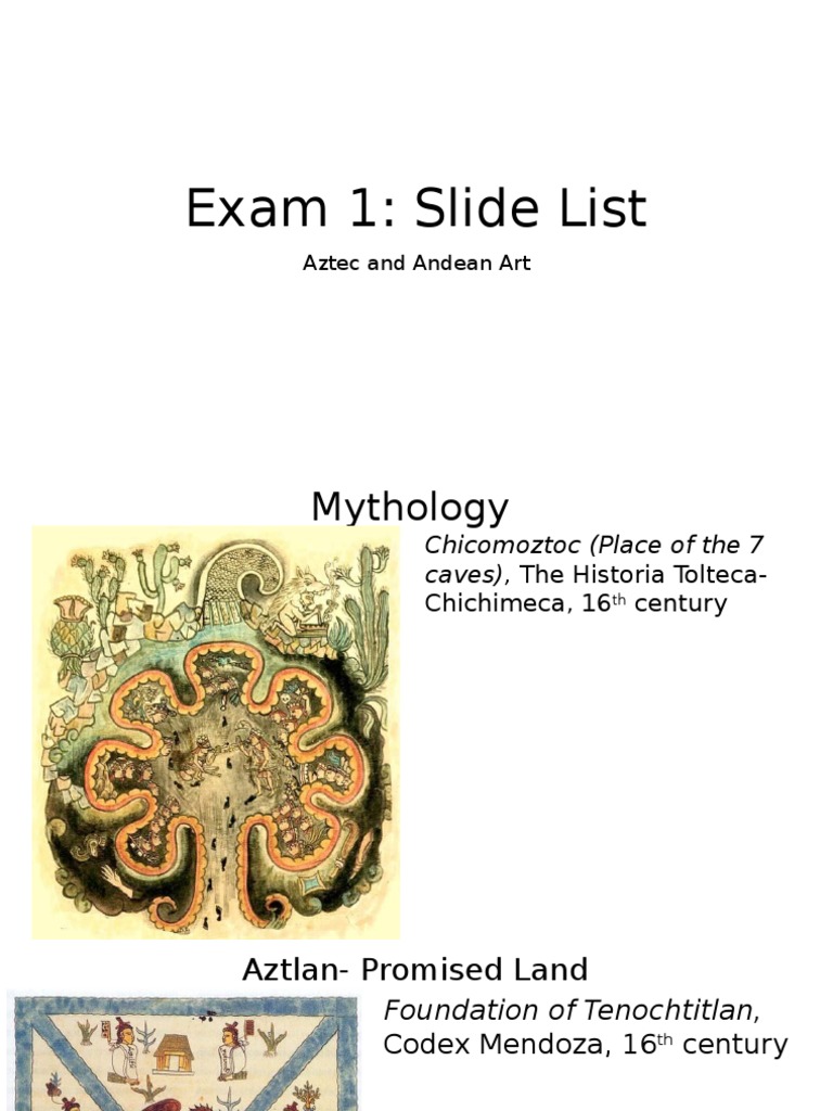 Exam 1 Slide List | PDF