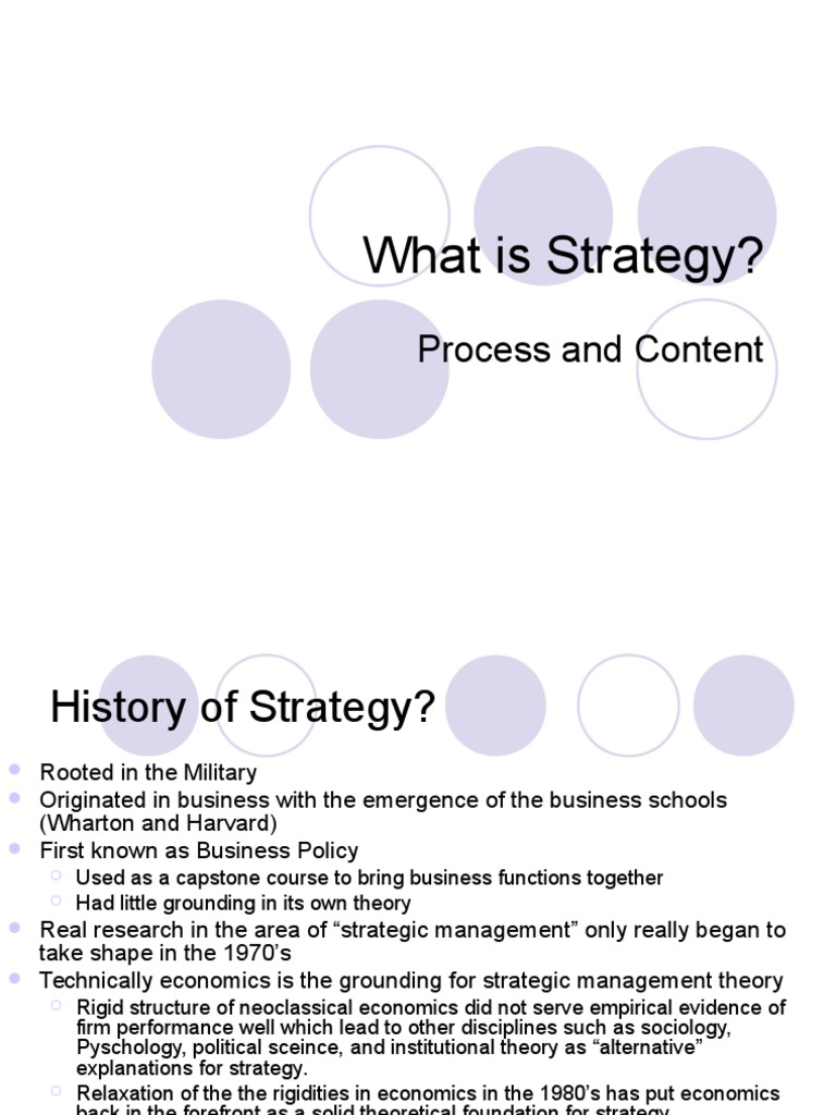 Understanding the Foundations and Purpose of Strategic Management: A ...