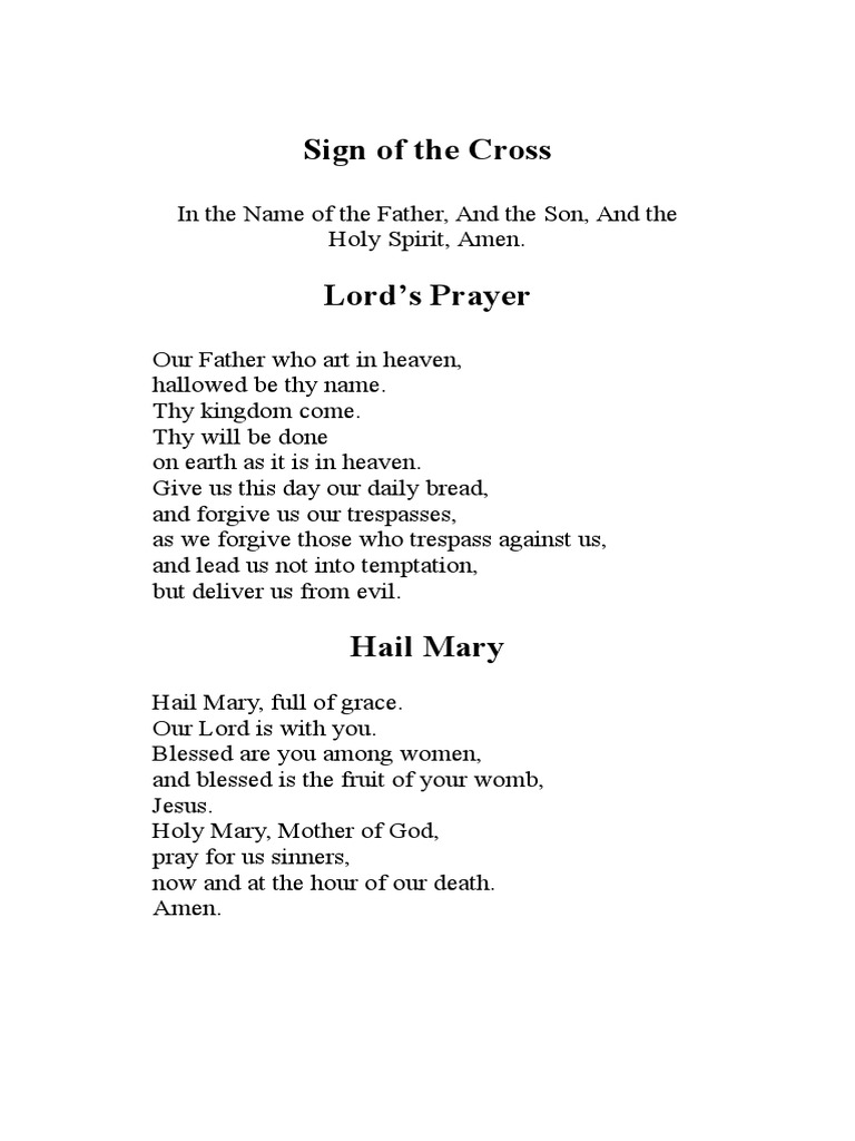 4.basic Prayers | PDF | God The Father | Lord's Prayer