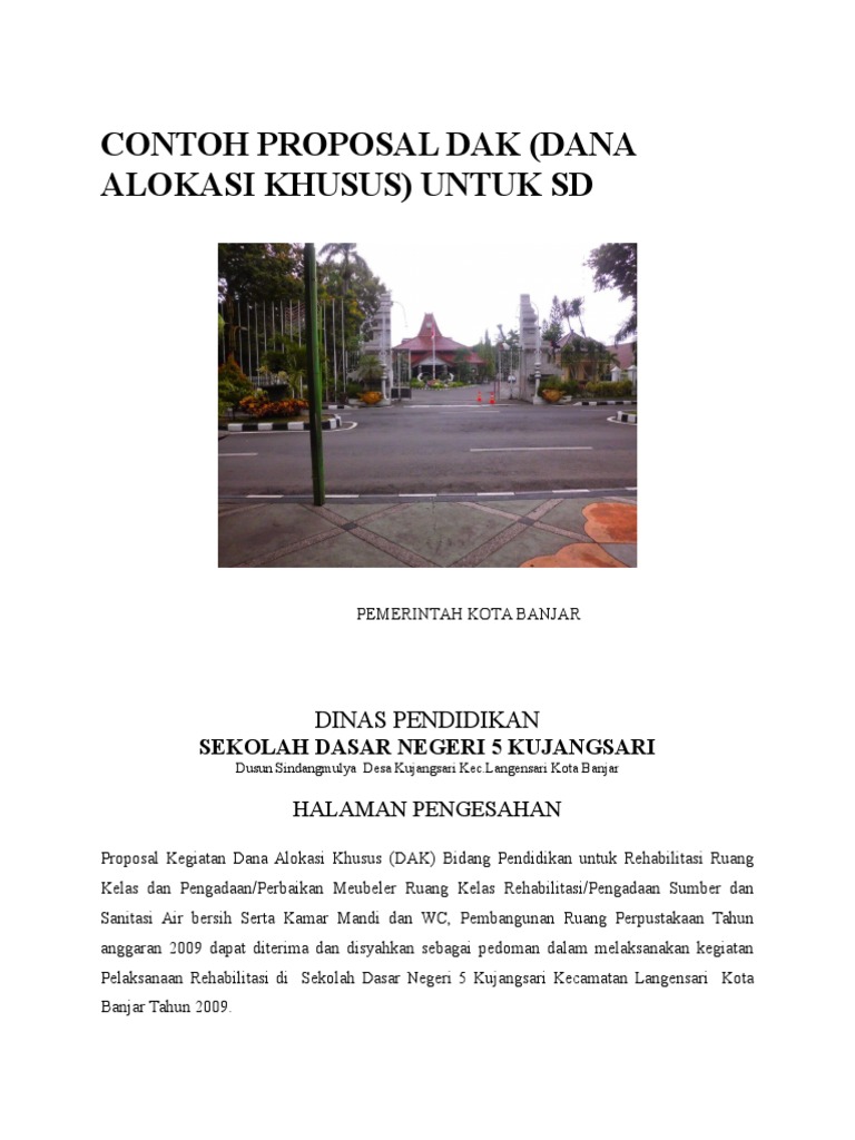 Contoh Proposal Dak | PDF | Karier & Perkembangan
