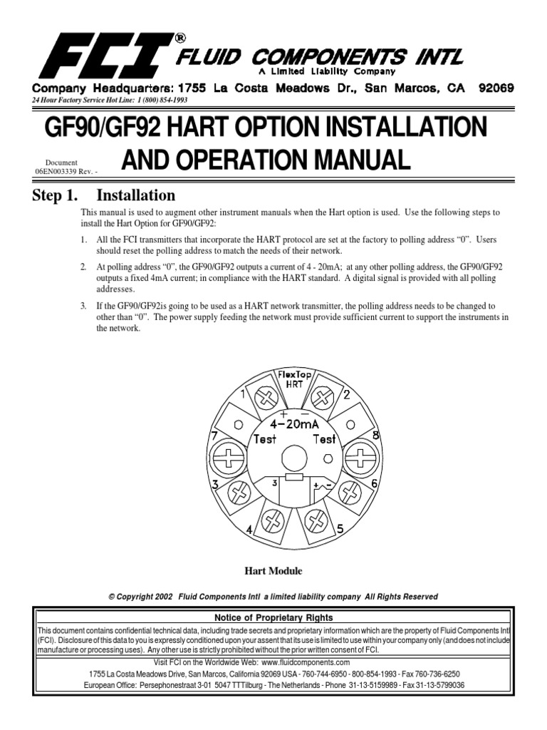 GF90 GF92 With HART Manual | PDF | Sensor | Signal (Electrical Engineering)