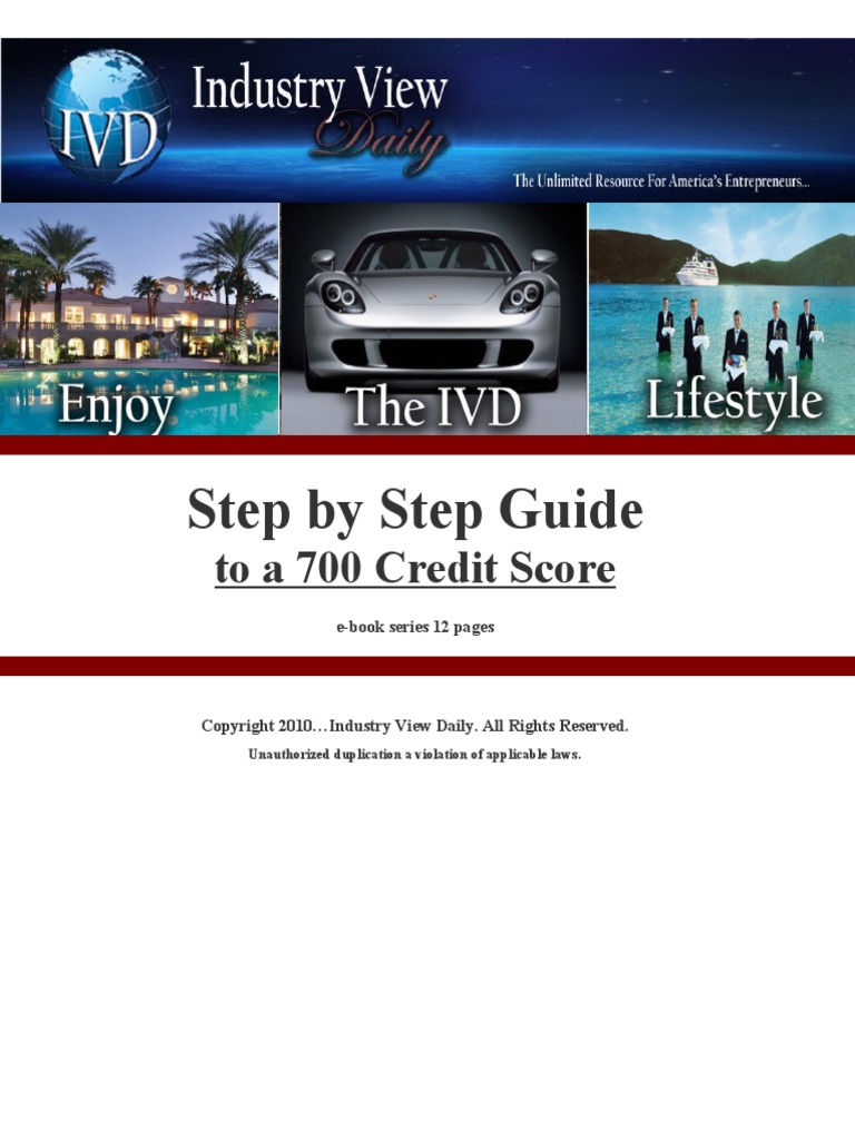 Step by Step Guide: To A 700 Credit Score | PDF | Finance & Money ...