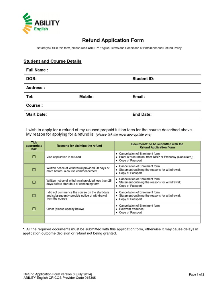 Refund Form Guide | PDF | Travel Visa | Passport