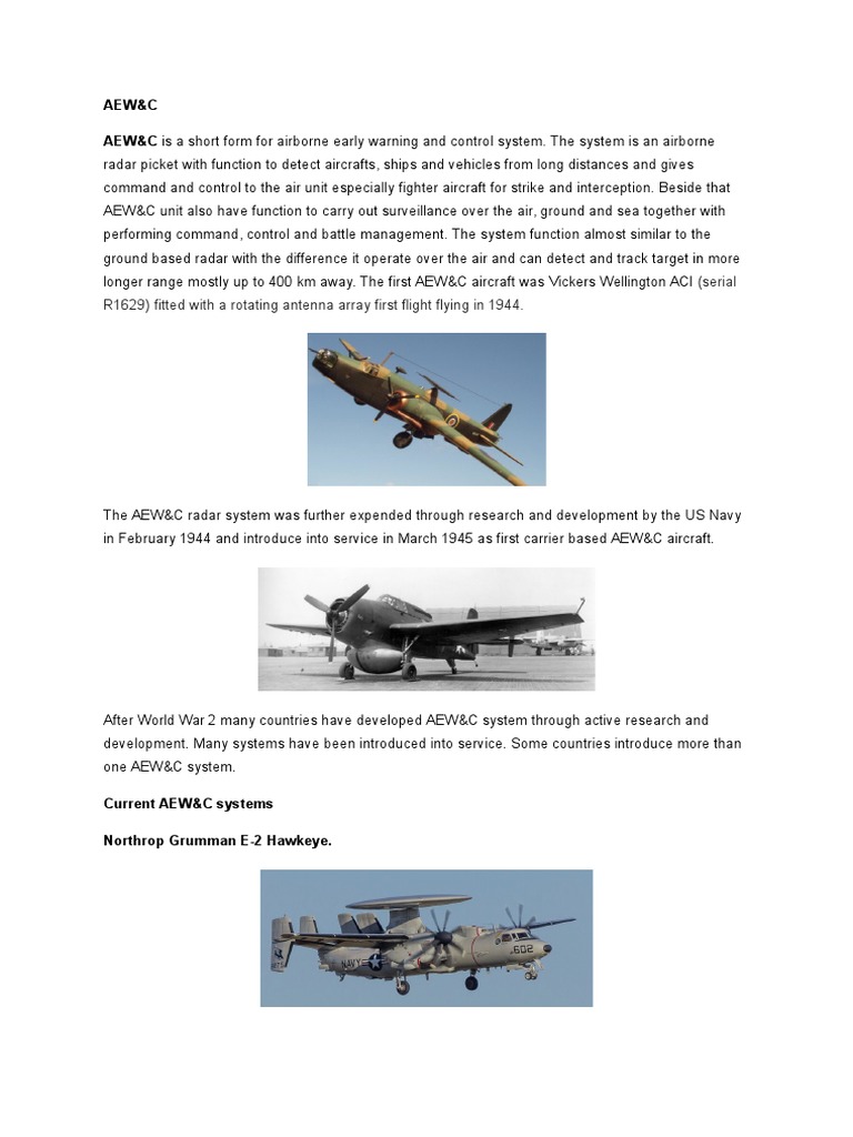 AEW&C Systems Overview & RMAF Plans | PDF | Microwave Technology | Aviation