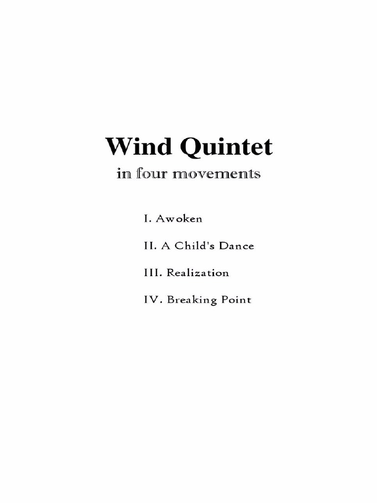 Wind Quintet | PDF