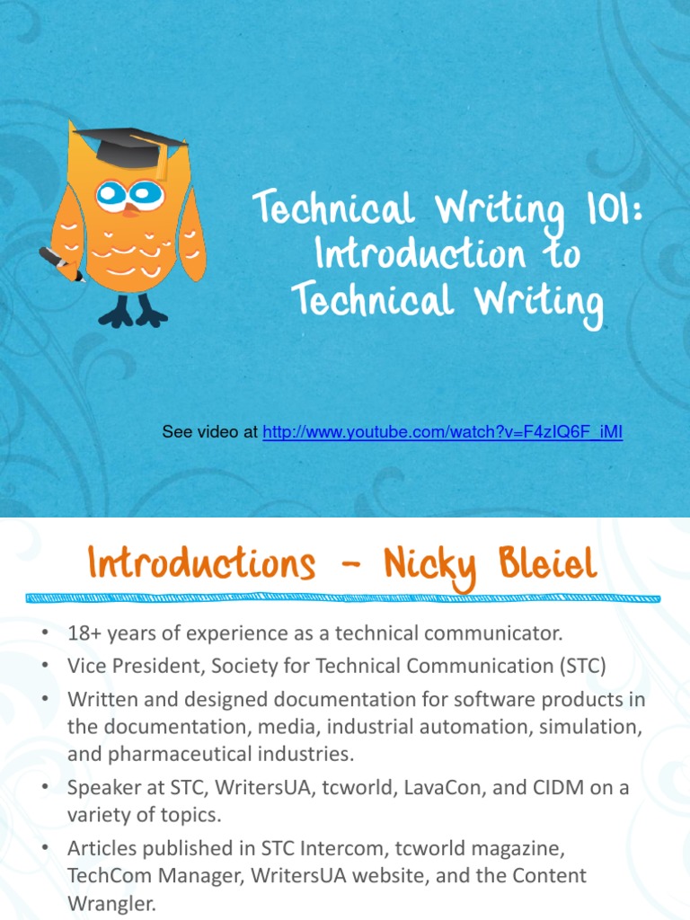 Introduction to Technical Writing | PDF | Technical Communication ...